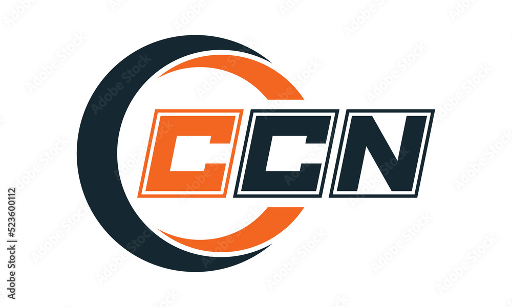 Ccn Three Letter Circle Logo Design Custom Font Logo Vector Template Abstract Logo Word