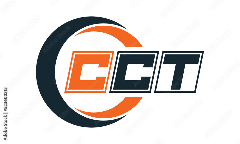 Vetor de CCT three-letter circle logo design. custom font logo vector ...