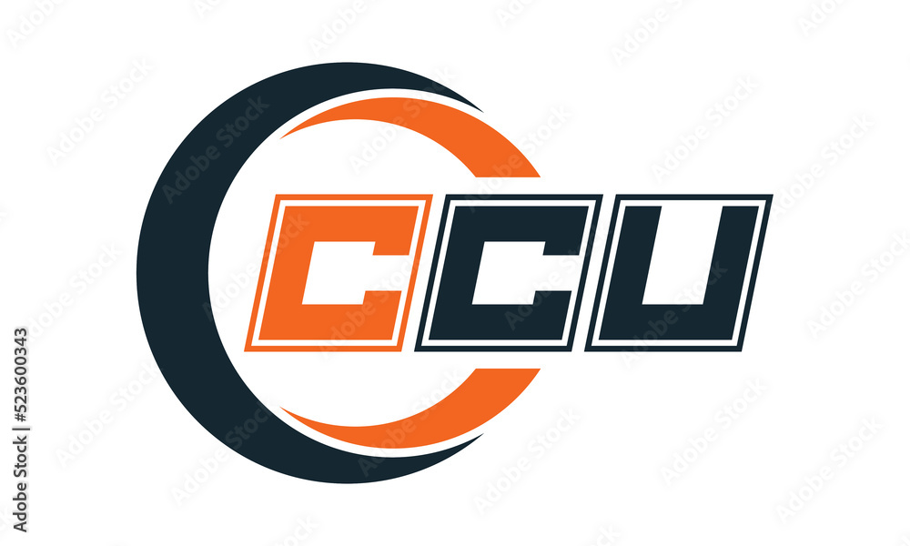 Vetor de CCU three-letter circle logo design. custom font logo vector ...