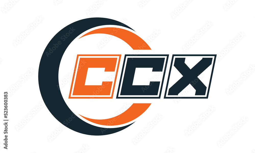 Vetor de CCX three-letter circle logo design. custom font logo vector ...