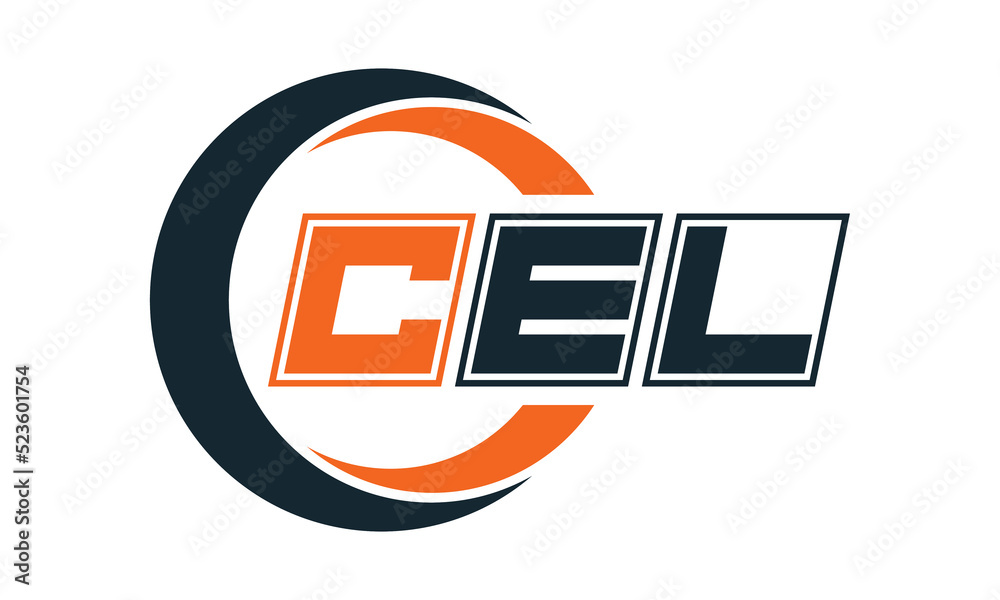 Vetor de CEL three-letter circle logo design. custom font logo vector ...