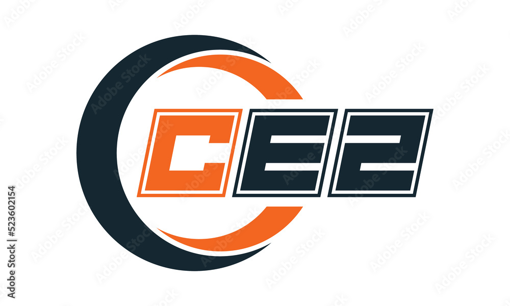 CEZ three-letter circle logo design. custom font logo vector template ...