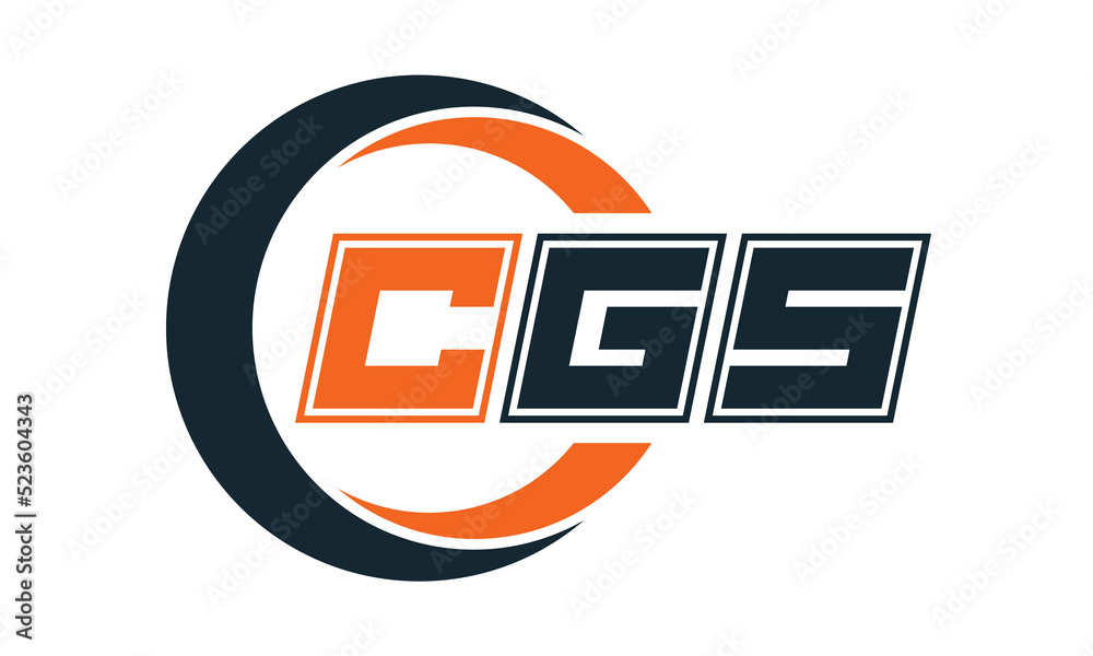 CGS three-letter circle logo design. custom font logo vector template ...