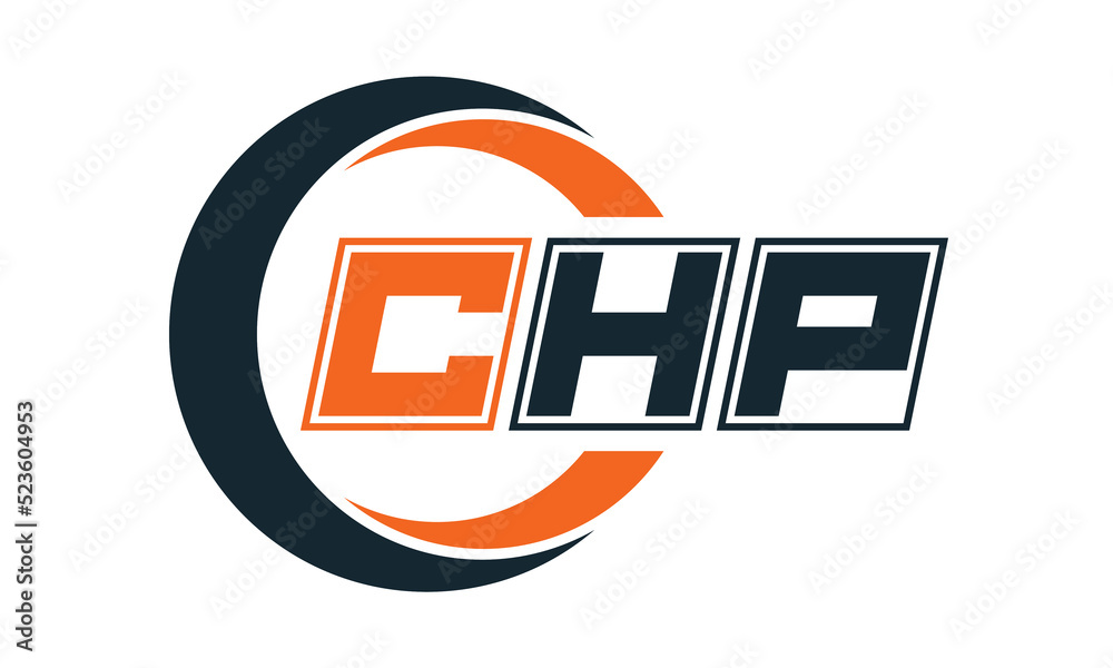 Vetor de CHP three-letter circle logo design. custom font logo vector ...