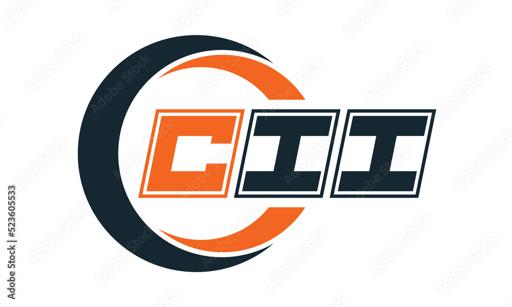 CII three-letter circle logo design. custom font logo vector template ...