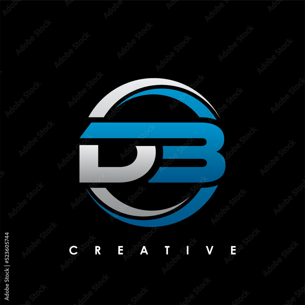 DB Letter Initial Logo Design Template Vector Illustration Stock Vector ...