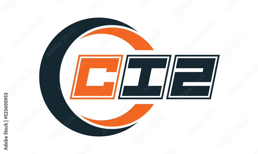 CIZ three-letter circle logo design. custom font logo vector template ...