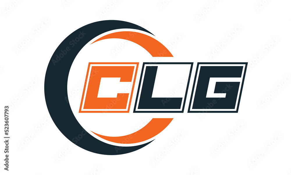 CLG three-letter circle logo design. custom font logo vector template ...
