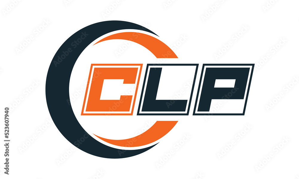 CLP three-letter circle logo design. custom font logo vector template ...