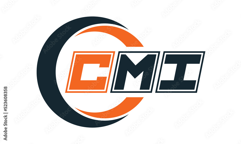 CMI three-letter circle logo design. custom font logo vector template ...