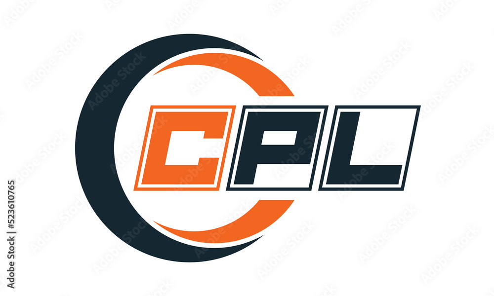 CPL three-letter circle logo design. custom font logo vector template ...