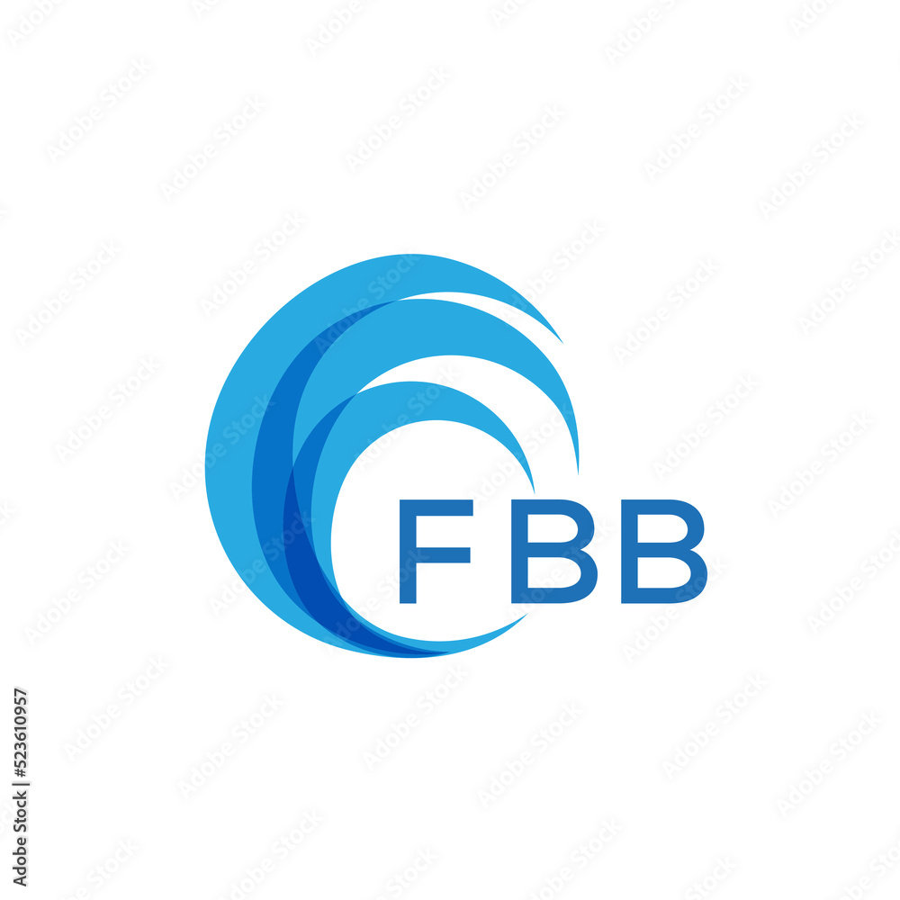 FBB letter logo. FBB blue image on white background. FBB Monogram logo ...
