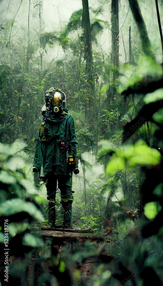 A survivor of the apocalypse is hiding in the jungle. Post-apocalyptic ...