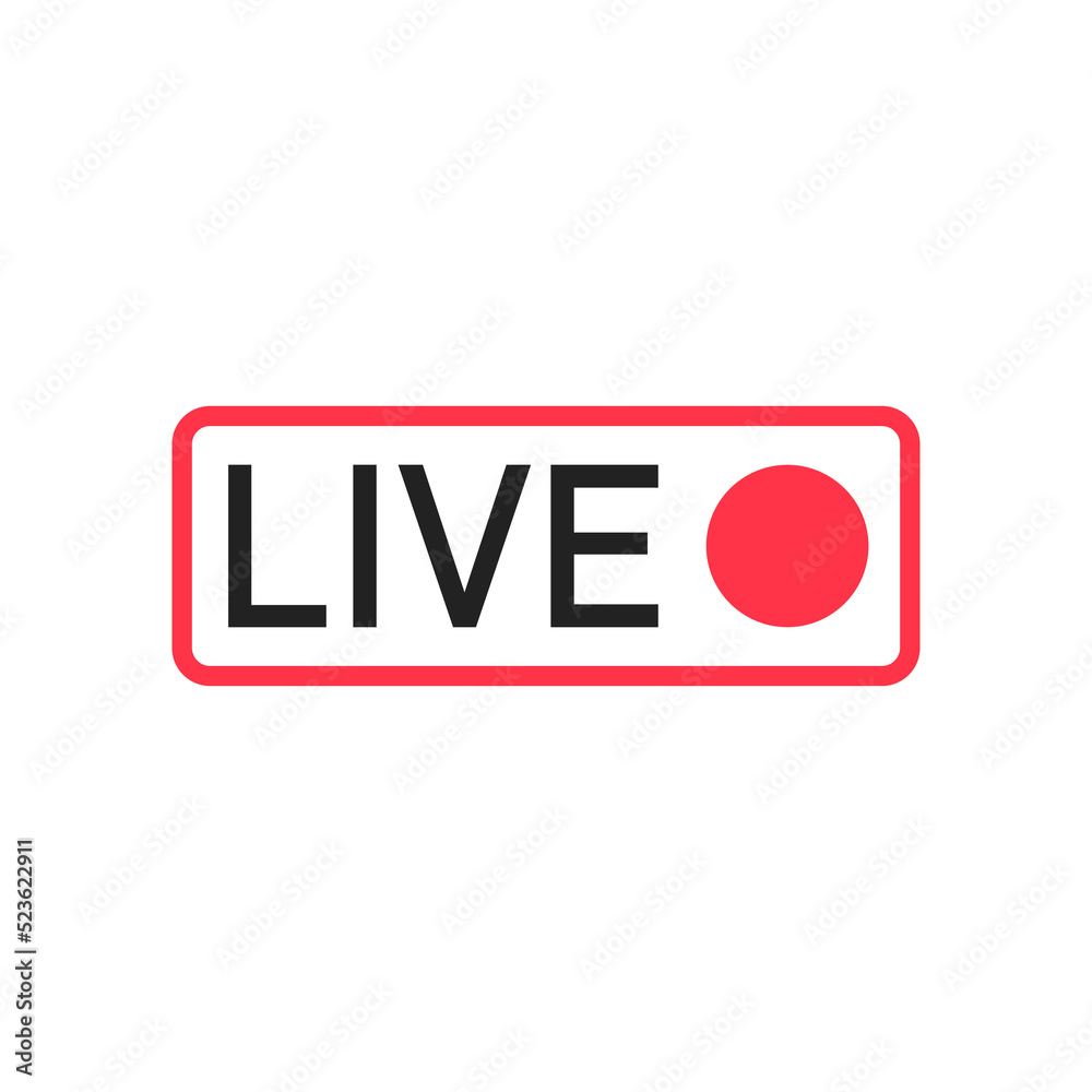 Vector illustration of live stream graphic. Online sign vector design ...