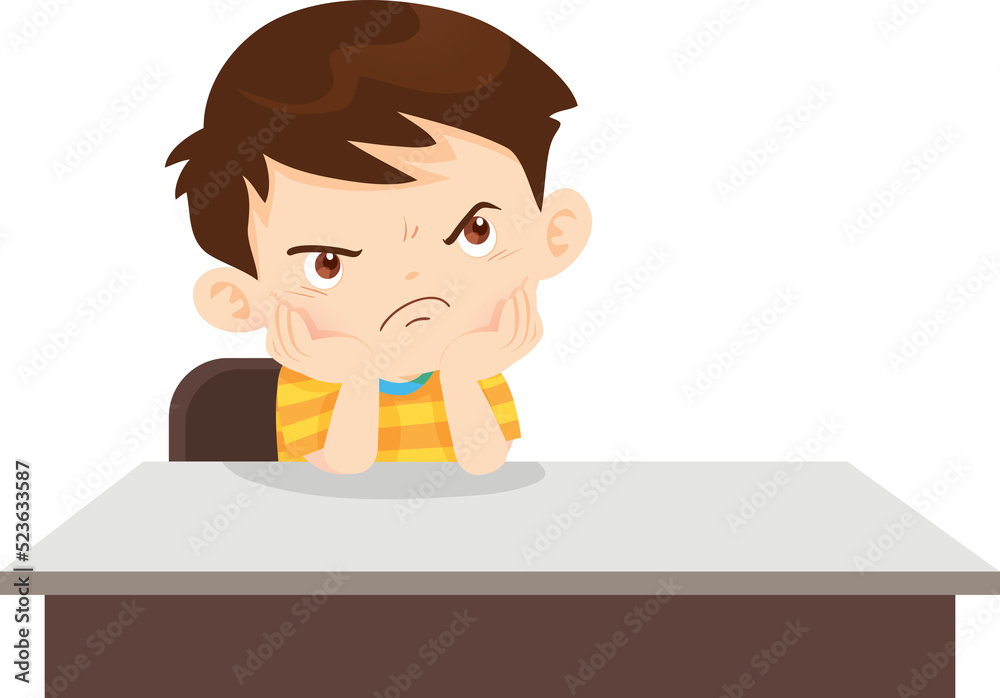 expressing anger and emotion angry cartoon character Stock Illustration ...
