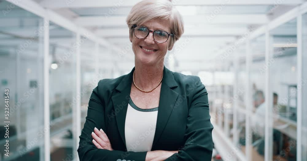 Portrait of a proud, happy business woman leading with confidence while ...
