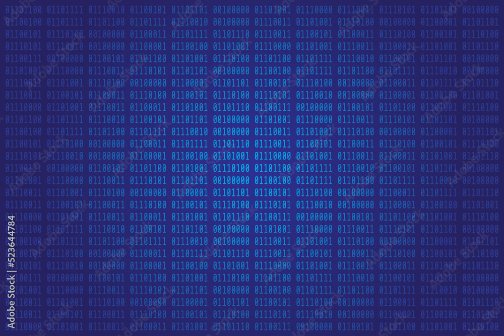 Photo & Art Print Blue Computer Binary Numbers Vector Background ... Photo & Art Print Blue Computer Binary Numbers Vector Background ...