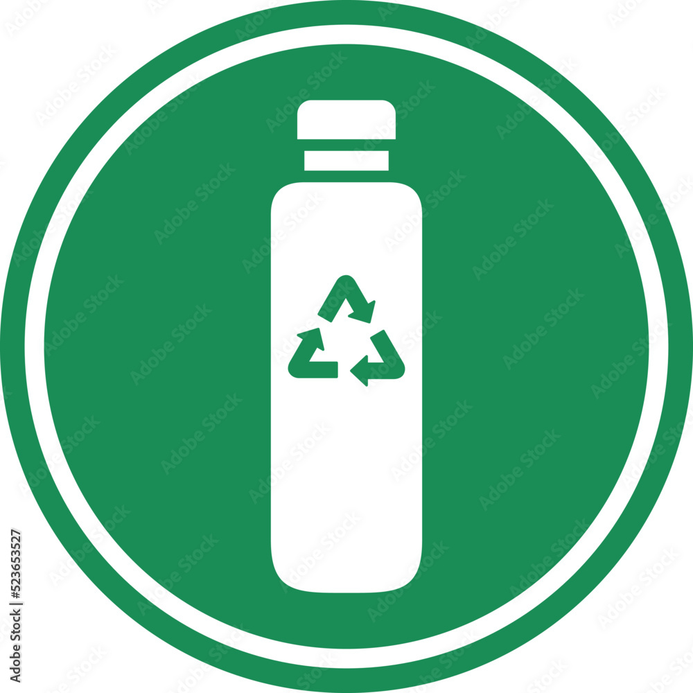 Reusable Water Bottle Icon | Symbol to Promote the Use of Refillable ...
