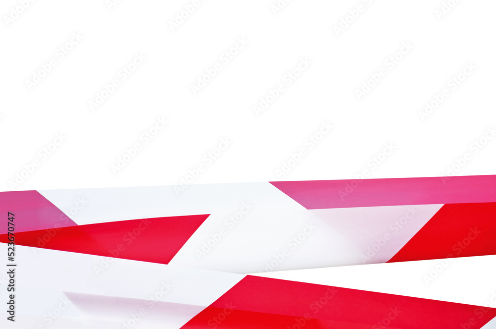 Large Red White Do Not Cross Ribbon Barricade Tape Copy Space, Isolated ...