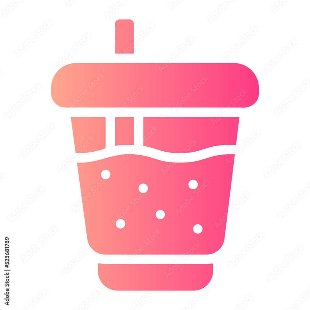 boba tea gradient icon Stock Vector | Adobe Stock