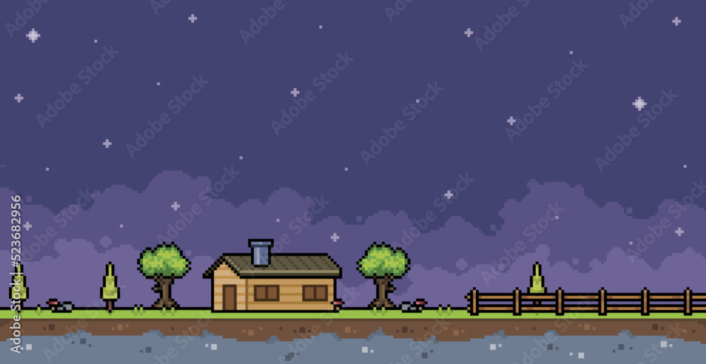 Pixel Art Landscape Wallpaper