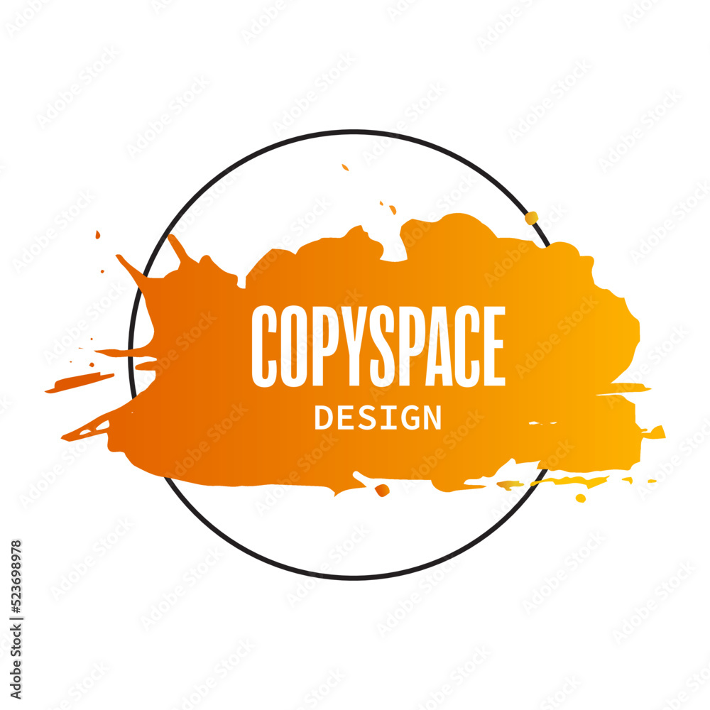 Colorful Gradient ink strokes for graphic design elements, copy space ...