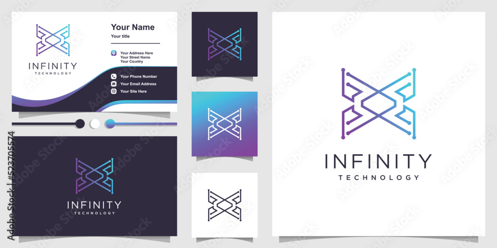 Infinity logo design vector with modern creative style Stock Vector ...
