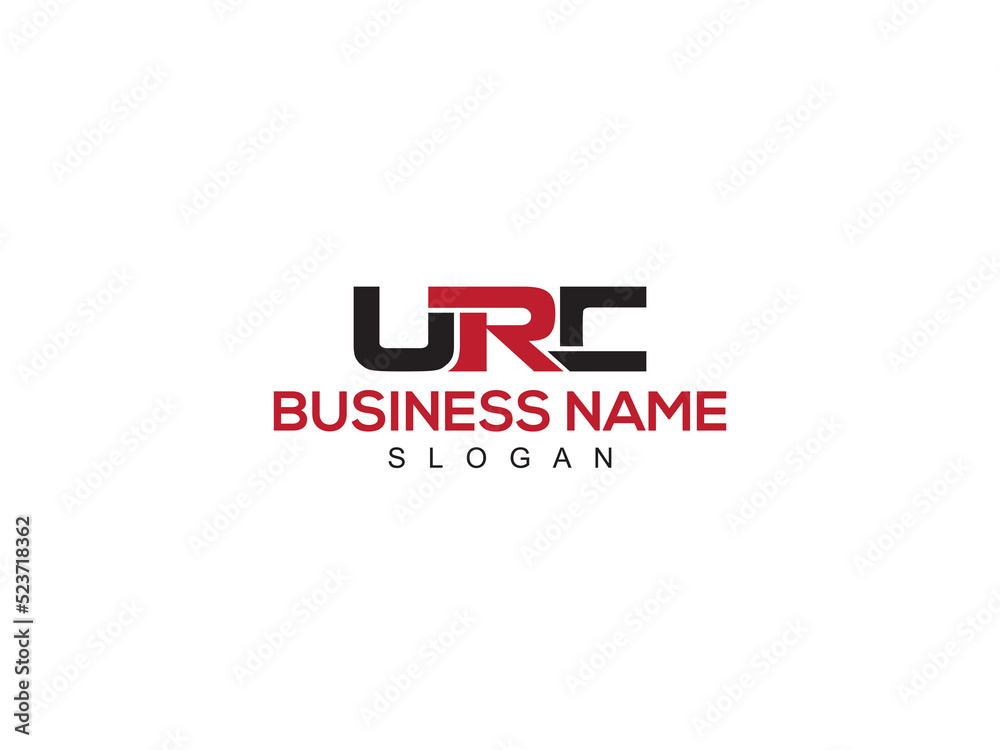 Simple URC Logo Letter, Initial urc Logo Icon Vector Image With Three ...