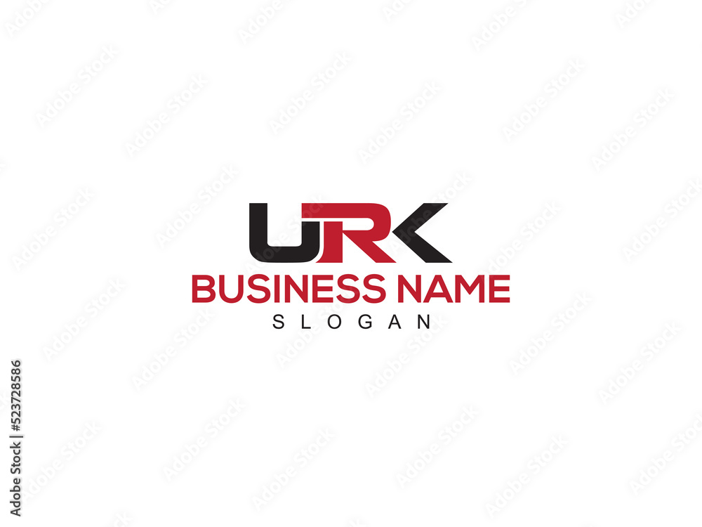 Simple URK Logo Letter, Initial urk Logo Icon Vector Image With Three ...