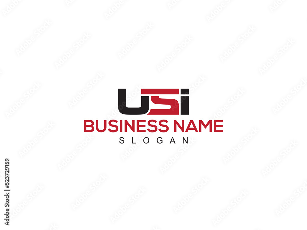 Classic USI Logo Letter, Colorful usi Logo Icon Design With Three ...