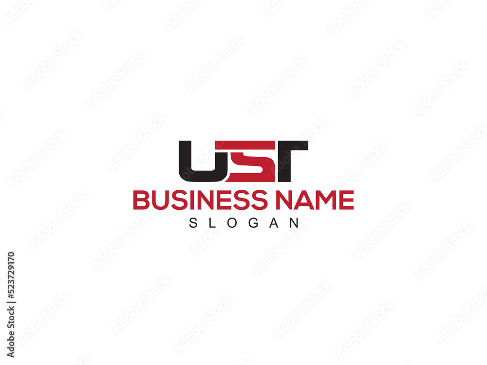 Classic UST Logo Letter, Colorful ust Logo Icon Design With Three ...