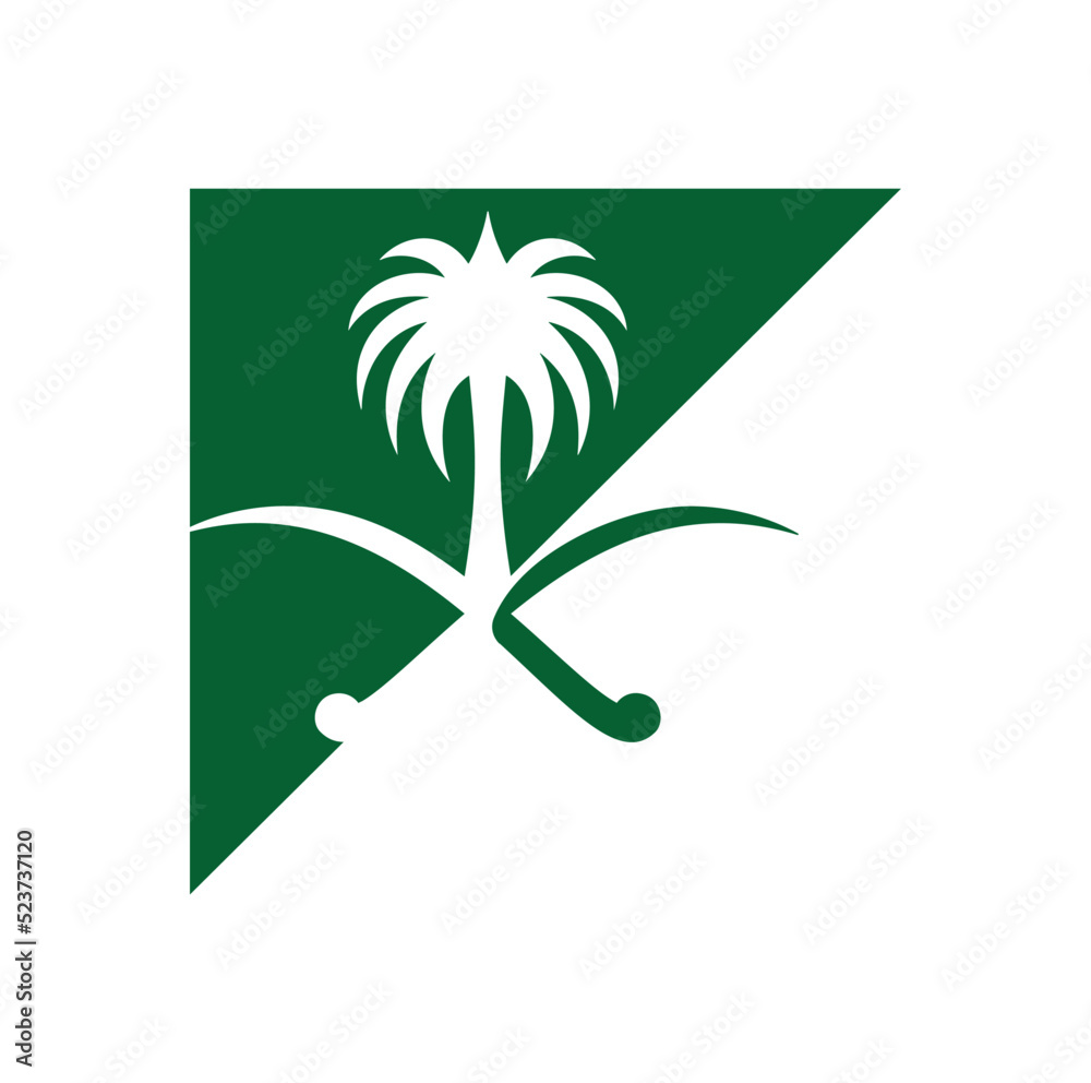 Jeddah, KSA - September 22, 2022: Saudi Arabia Logo. Palm Dates Tree ...
