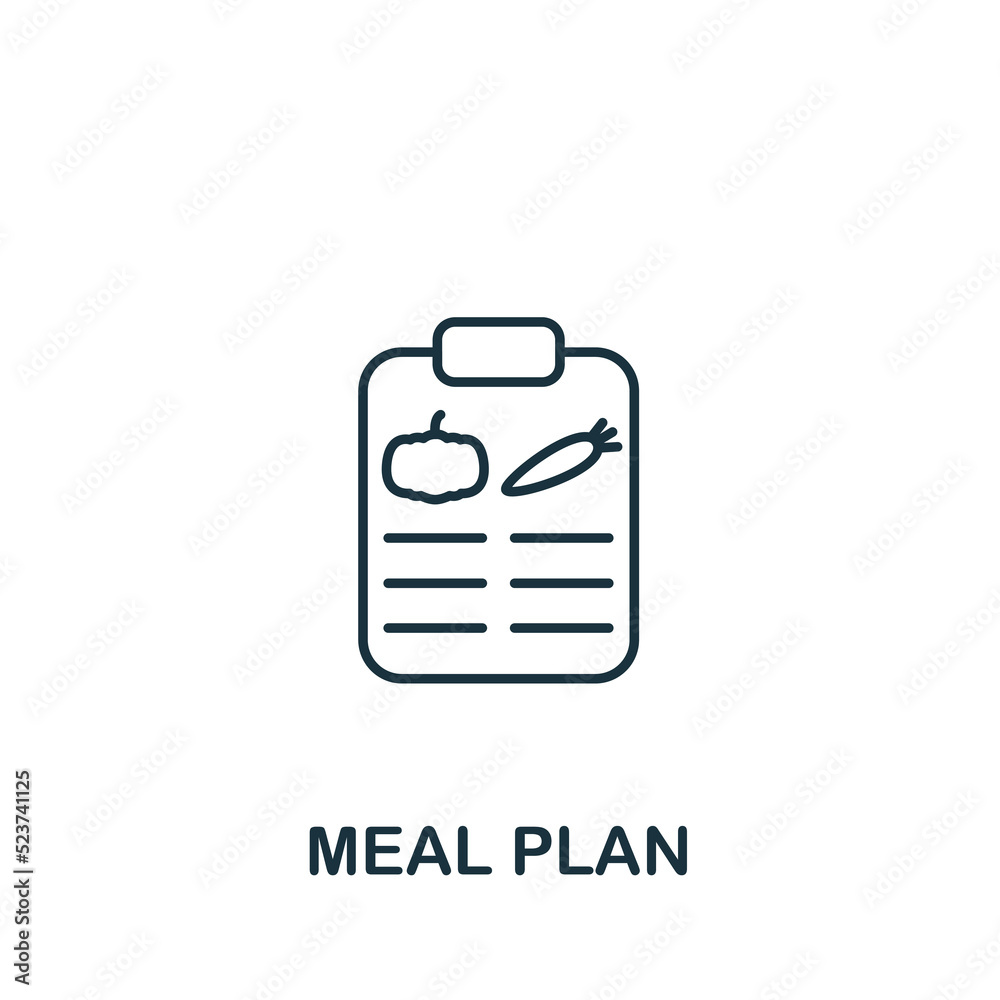 Meal Plan icon. Line simple icon for templates, web design and ...