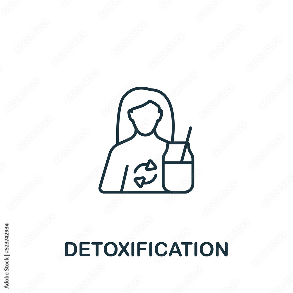 Detoxification icon. Line simple Healthy Lifestyle icon for templates ...