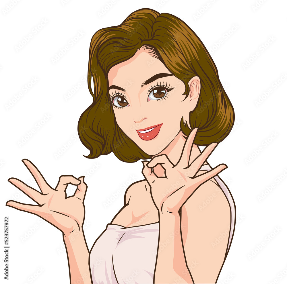 ภาพประกอบสต็อก Sexy Woman Comics Pop Art Style ภาพ Adobe Stock