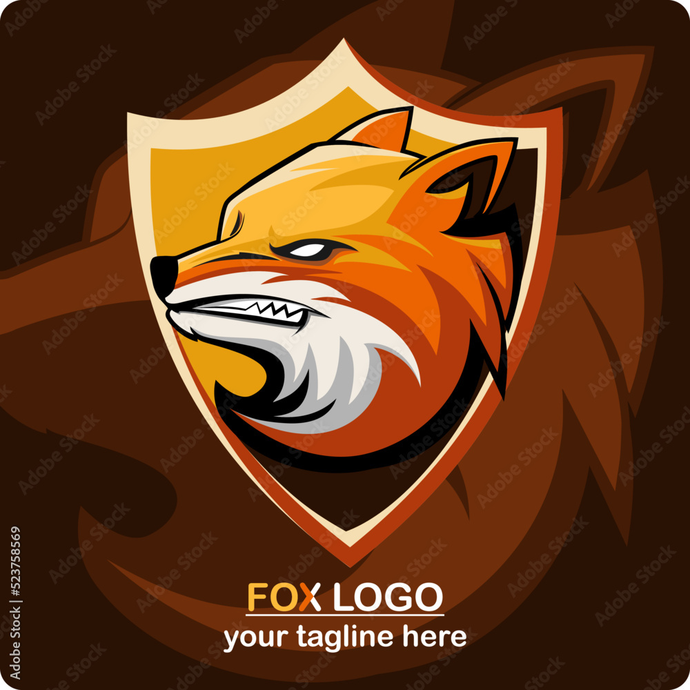 fox logo design. fox mascot logo design vector, Fox Logo Template E ...
