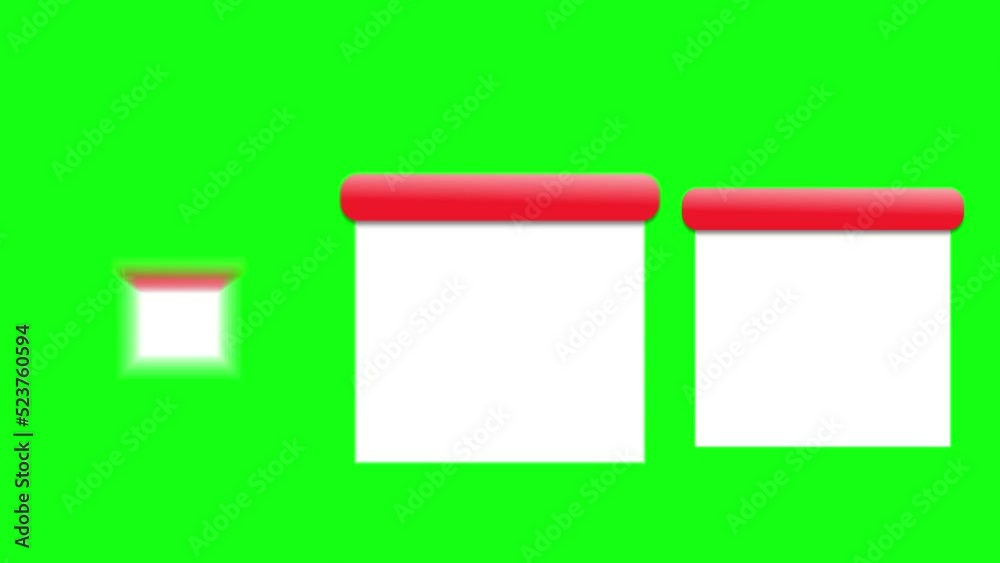 Template with 3 red square box badge, for product display, footage ...