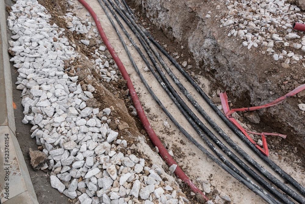 Poster Construction dig site excavation building ground earth work, dug ...