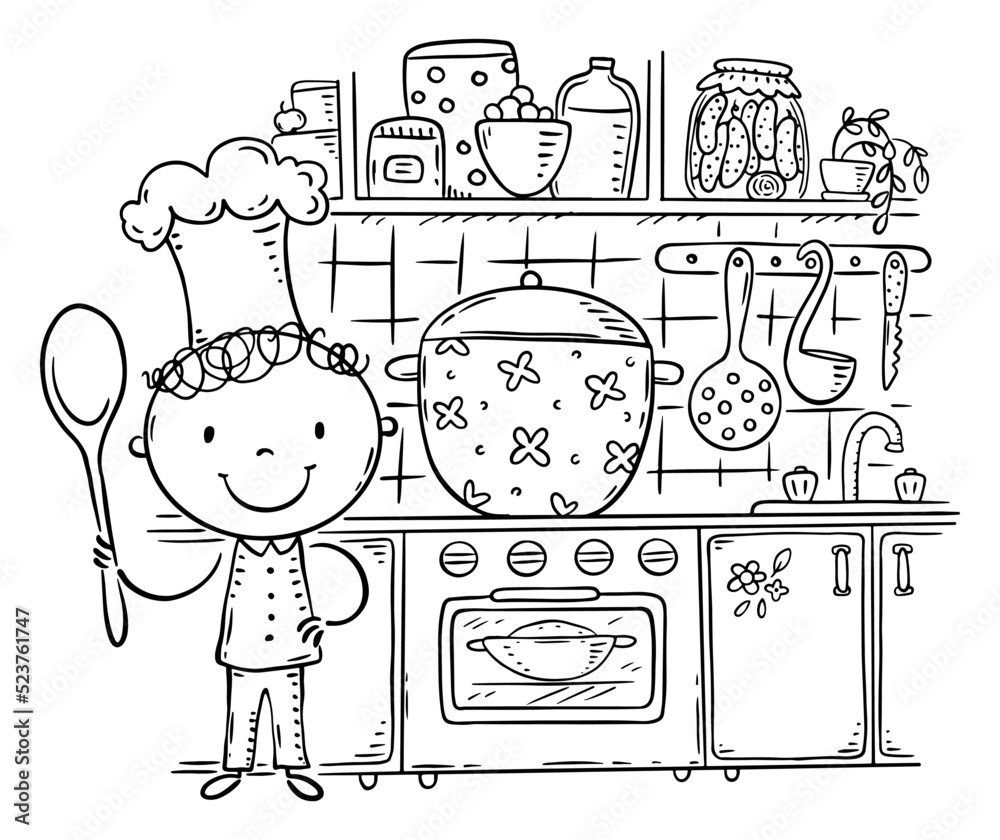 Kids Kitchen Clip Art