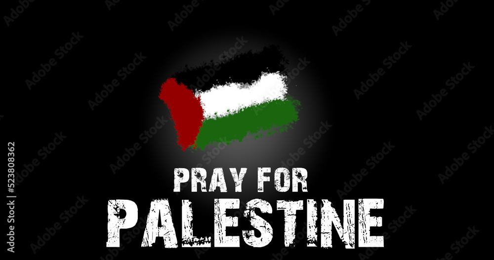 pray for palestine text and wallpaper with palestine national flag ...