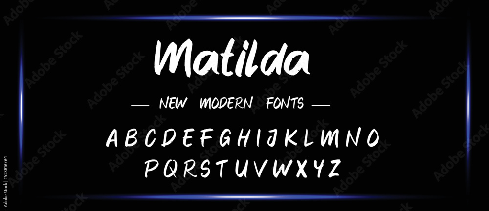 MATILDA, Elegant alphabet letters font and number. Classic Lettering ...