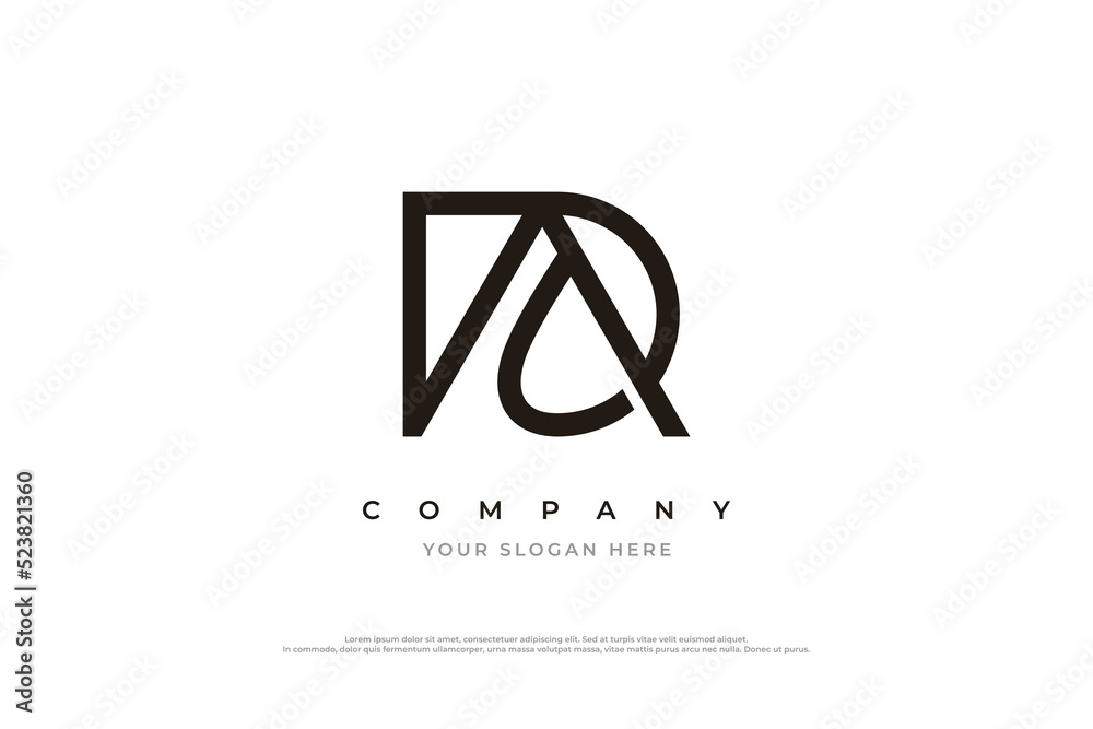 Initial Letter AD Logo or DA Monogram Logo Design Vector Stock Vector ...