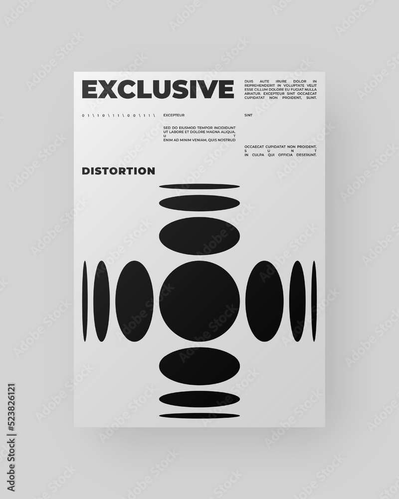 Abstract Poster Design. Vertical A4 format. Modernism brochure ...
