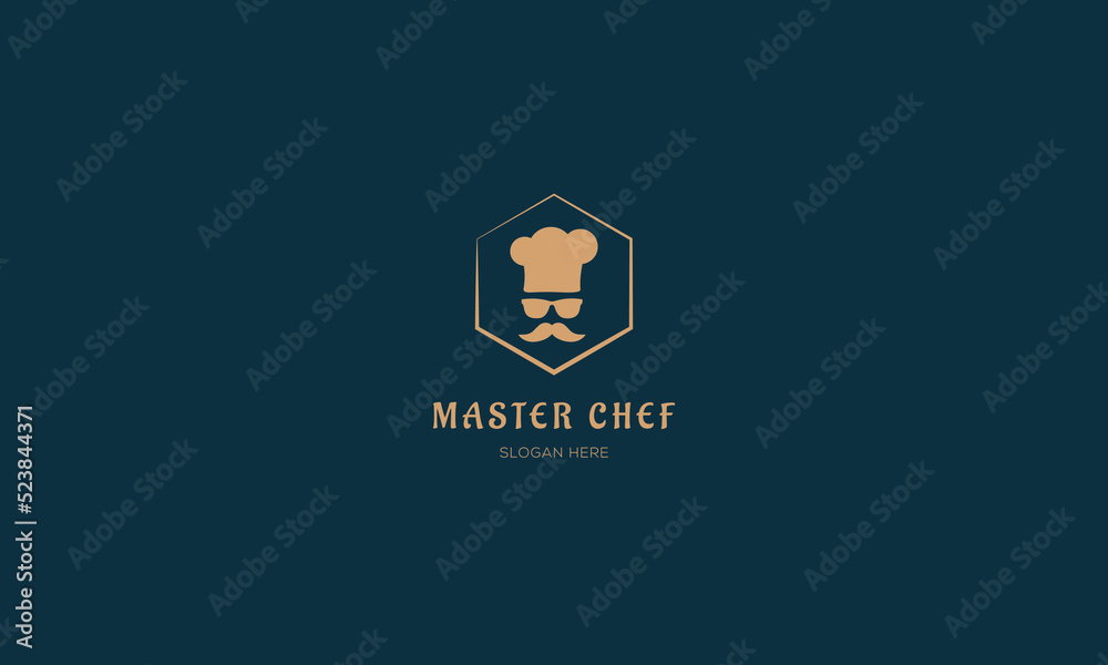 Master Chef Restaurant Logo Vector Design Template. Minimal Restaurant ...
