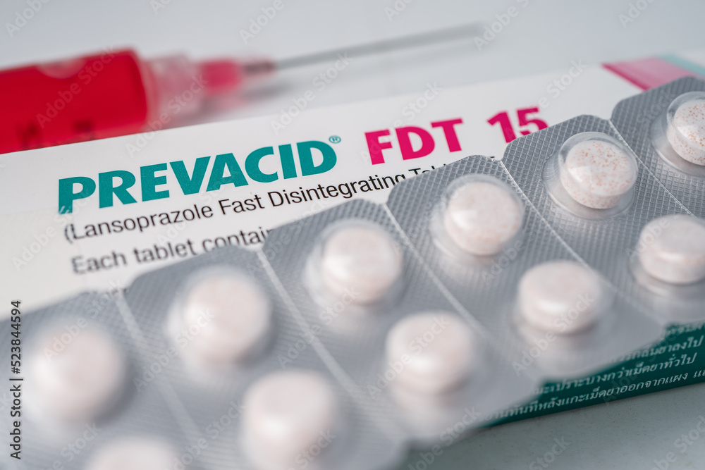 Bangkok, Thailand, October 1, 2022 Prevacid, Lansoprazole, medication ...