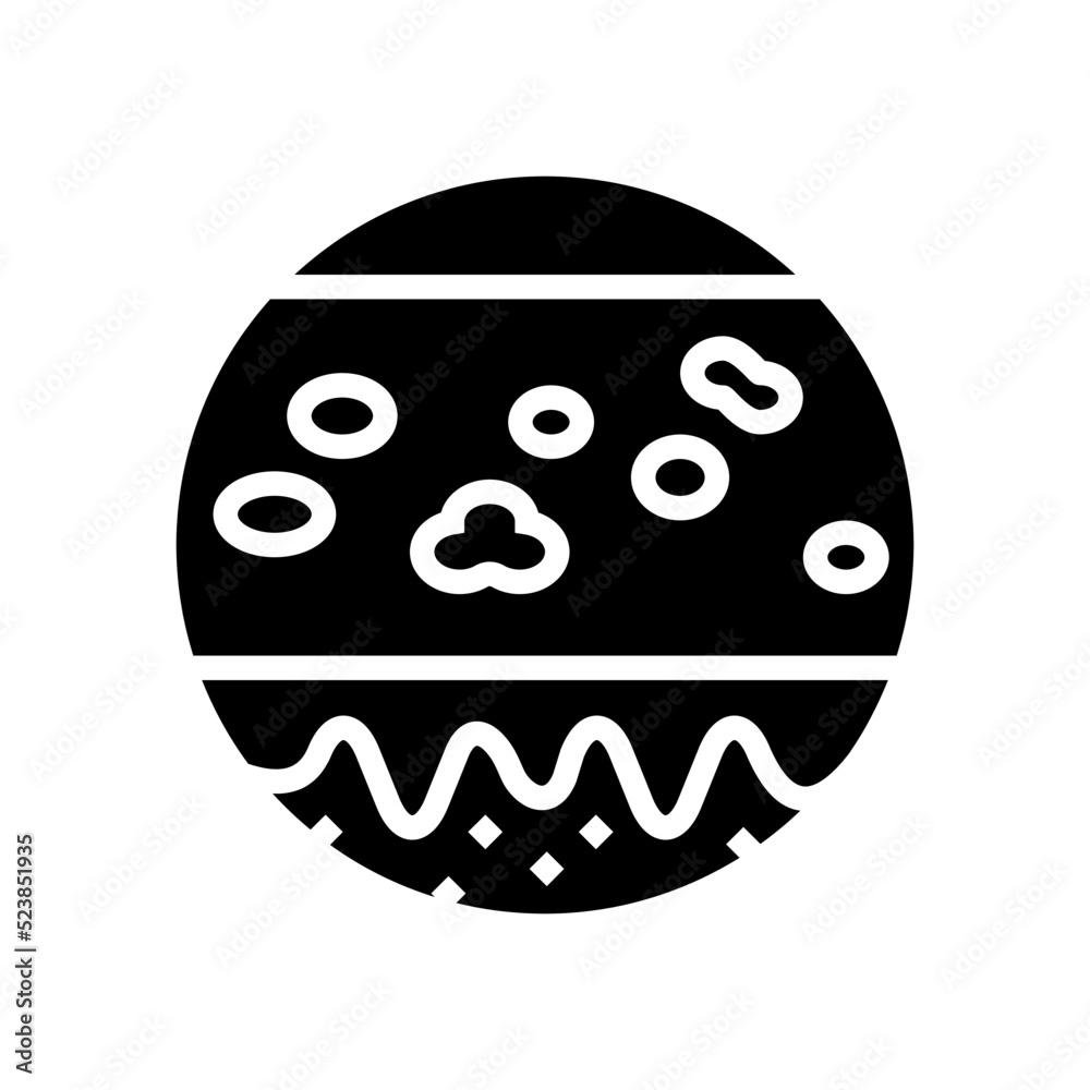 skin rashes hiv symptom glyph icon vector illustration Stock Vector ...