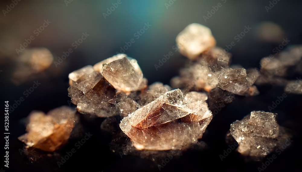 Small pieces of broken glass isolated on black background. Texture of ...
