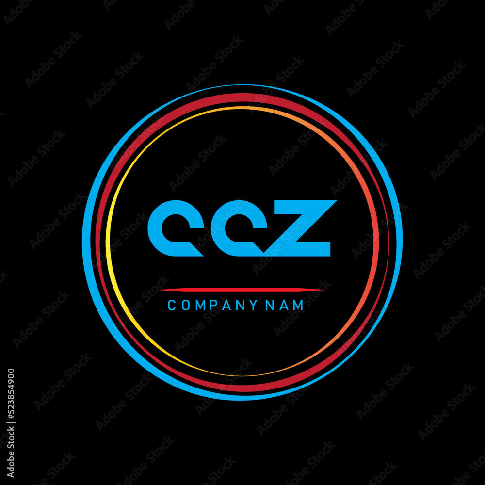 CCZ letter logo,CCZ letter design,letter CCZ logo design,letter CCZ ...