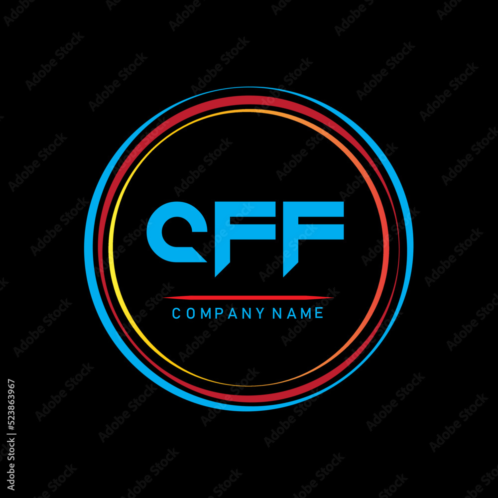 CFF simple logo for company,CFF t-shairt logo design,CFF letter logo ...
