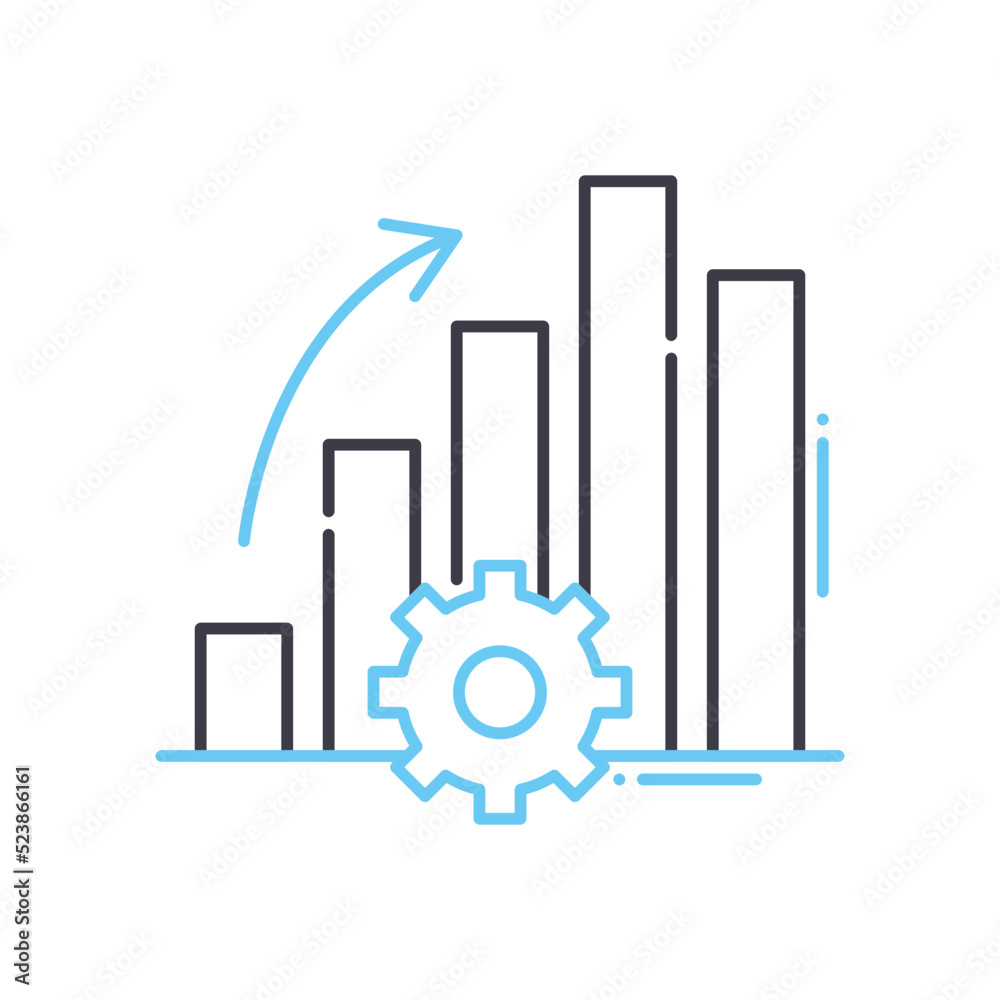 operation line icon, outline symbol, vector illustration, concept sign ...